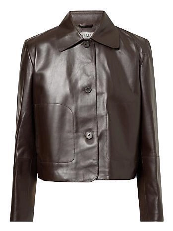 ARMA Regular-fit Leather Jacket - Coffee Bean