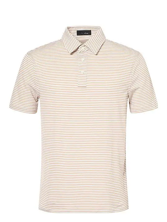 G/fore All Play Stripe Woven Polo T-shirt Xxl - Dune