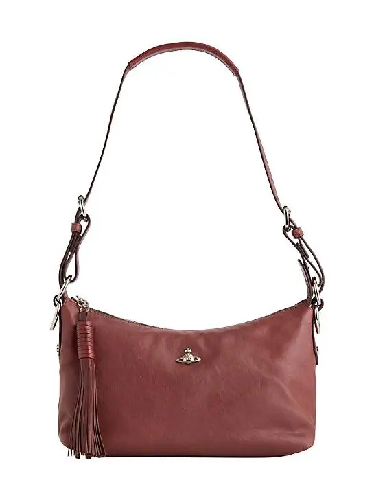 VIVIENNE WESTWOOD Emma Leather Shoulder Bag - Chestnut