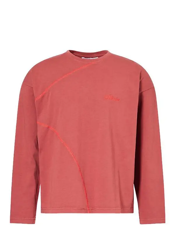 PELLADOR Overlock Long-sleeve Cotton T-shirt - Red