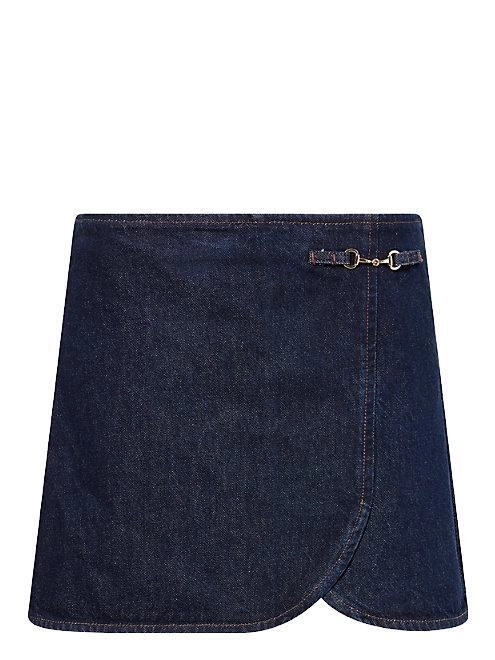 Paige Montanna Wrap Denim Mini Skirt - La Mirada