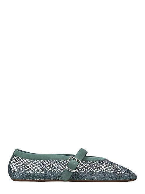 Alaïa Ballerina Mesh And Suede Ballet Flats - Teal