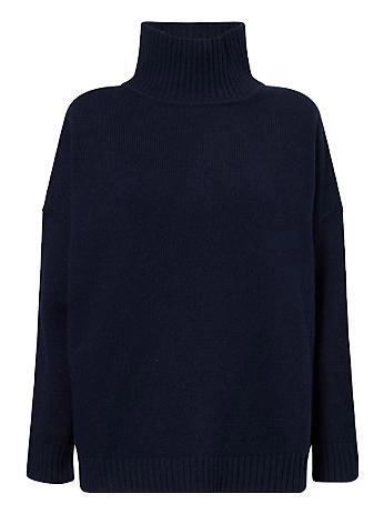 Max Mara Relaxed Wool Knit Jumper - Navy