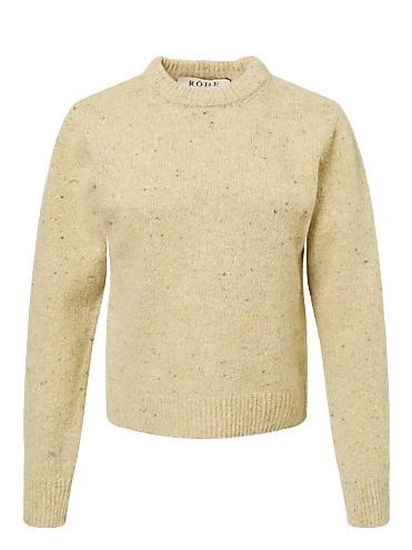 ROHE FRAMES Round-neck Speckled Wool-blend Jumper - Black