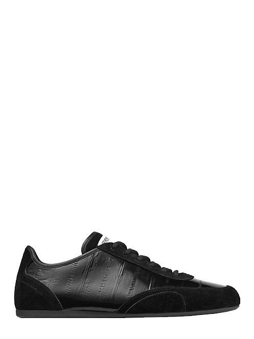 JIMMY CHOO Sunny Leather And Suede Low Top Trainers - V Black