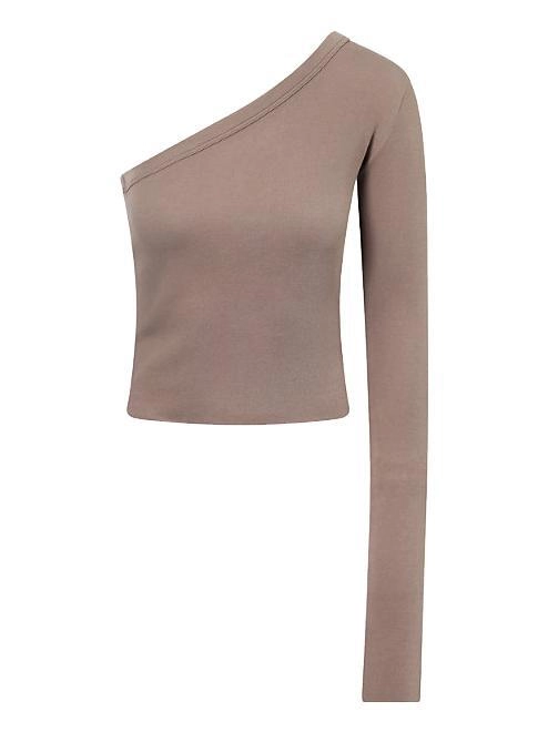 Rick Owens Ziggy Asymmetric Cotton Top - Dust