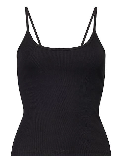 Dissh Georgina Scoop-neck Cotton-blend Tank Top - Black