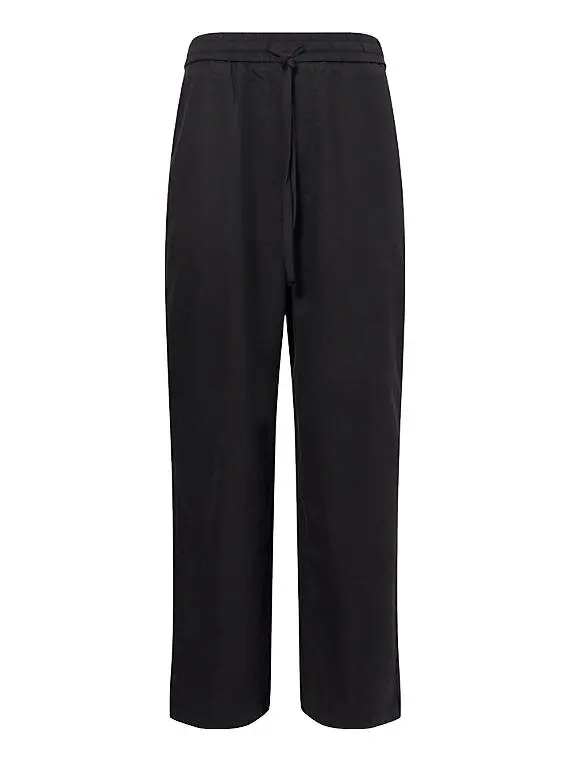 THE COUTURE CLUB Cupro Panelled Woven Trousers - Black