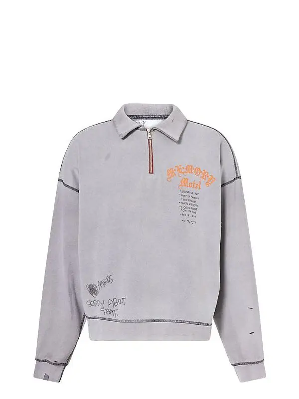 PALY HOLLYWOOD Sorry 'bout That" Crewneck Sweatshirt - Gray