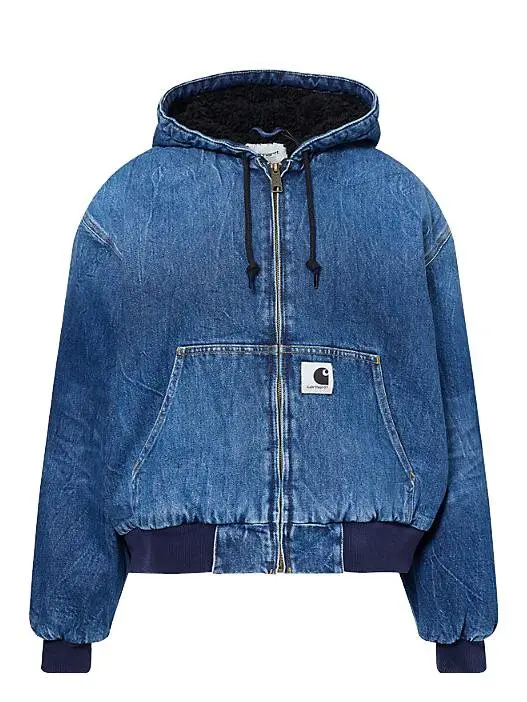 Carhartt Work In Progress Denim Active Hooded Jacket - Blue
