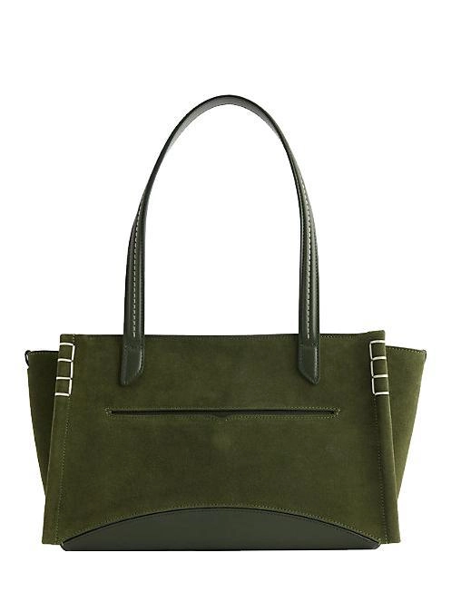 JW Anderson Suede Elongated Tote Bag - Khaki