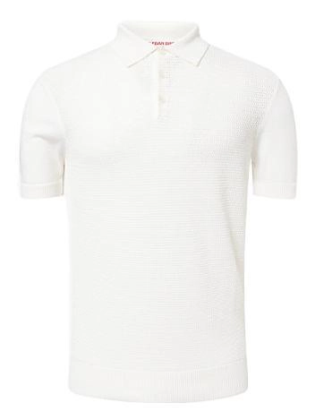 Orlebar Brown Burnham Tie-knit Silk And Cotton Polo Shirt - Cloud