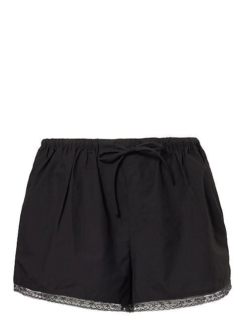 Dissh Rosin Lace-trim Cotton-blend Shorts - Black
