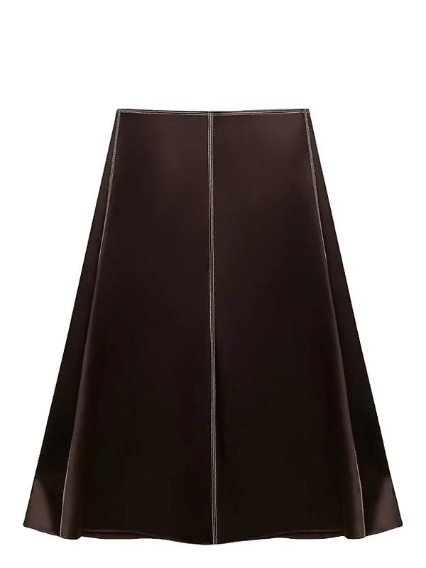 Marni Contrast Stitch Satin Midi Skirt - 00m97