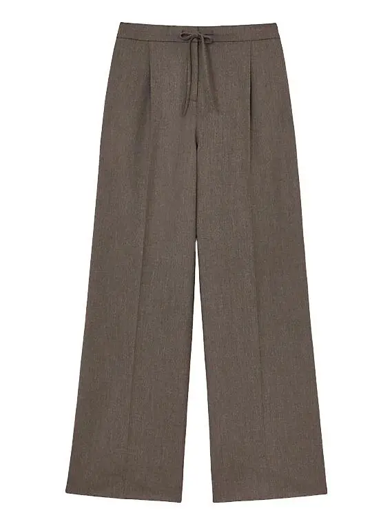 REISS Elowen Drawstring-waist Stretch-crepe Trousers - Neutral