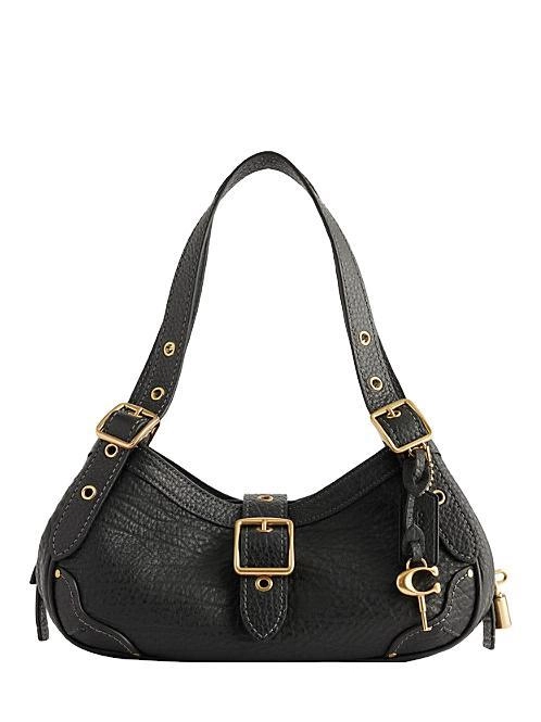 COACH Drifter Three-compartment Leather Shoulder Bag - Black