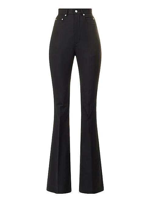 Rick Owens Bolan Flared-leg Wool-blend Trousers - Black