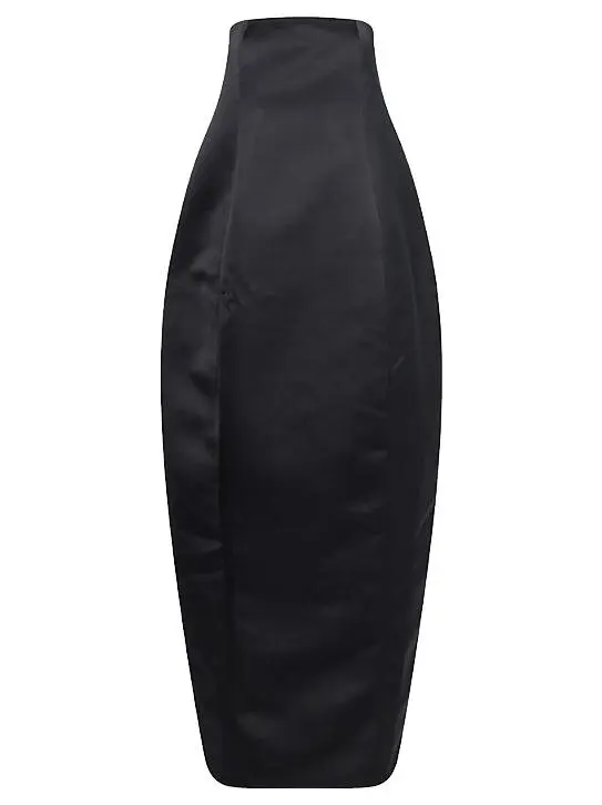 REEM ALKANHAL Strapless Woven Maxi Dress - Black