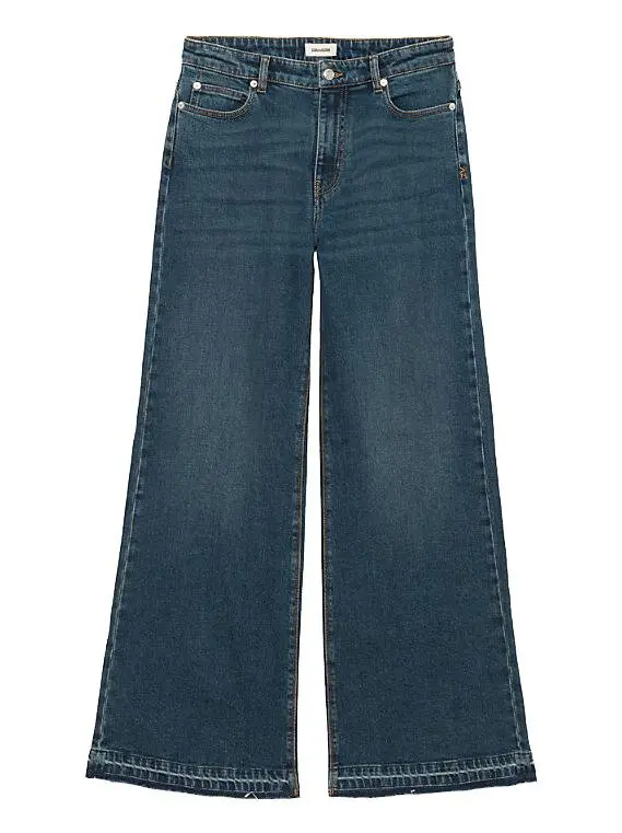Zadig&Voltaire Eli Wide-leg High-rise Denim Jeans - Medium Blue