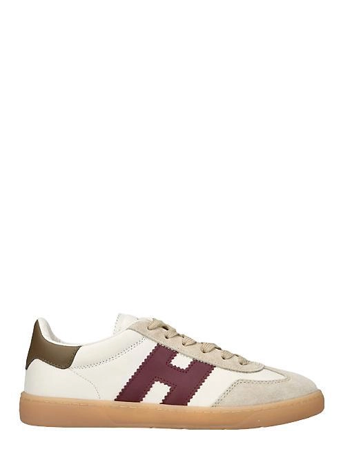 Hogan Leather And Suede Trainers - White/red
