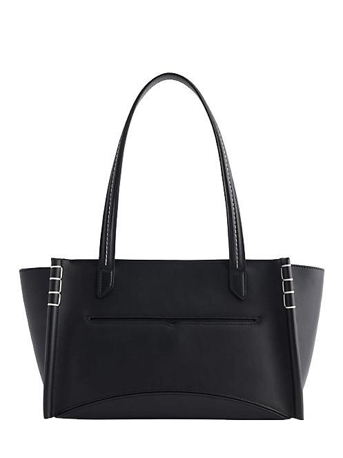 JW Anderson Elongated Loafer Cabas Leather Tote Bag - Black
