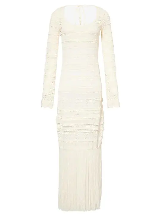 Devon Windsor Knitted Maxi Dress - Cream