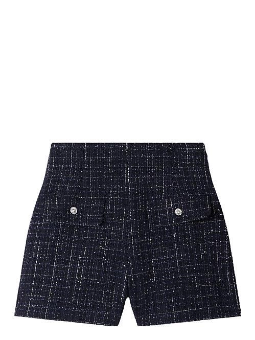 Sandro Decorative High-rise Tweed Shorts - Blue