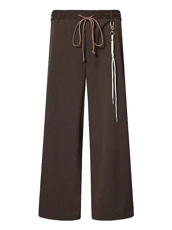 SONG FOR THE MUTE Wide-leg Relaxed-fit Woven Trousers - Brown