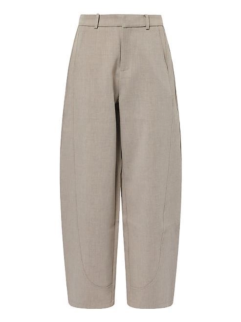 THE COUTURE CLUB Barrel-leg Woven Trousers - Grey