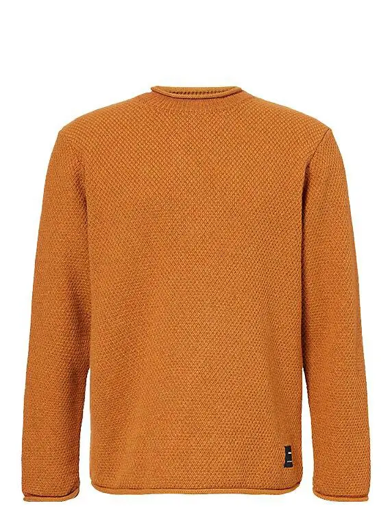 FINISTERRE Crew Neck Wool Blend Jumper - Copper