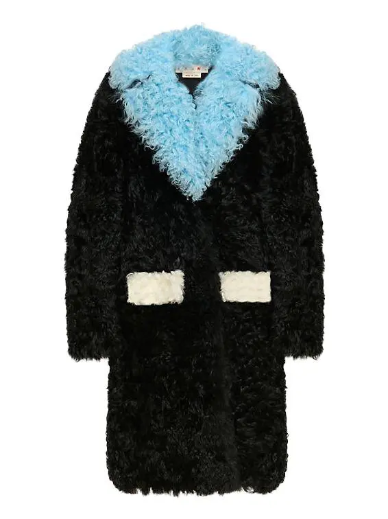 Marni Long Contrast Lamb-shearling Jacket - Ron99