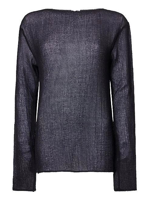 RUOHAN Alba Semi-sheer Wool Top - Gabbro