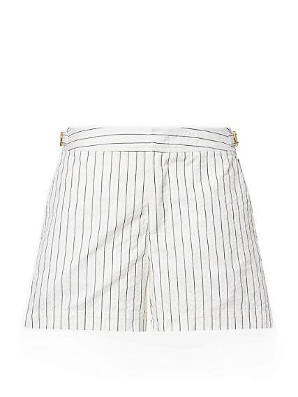 Orlebar Brown Bulldog Seersucker Striped Swim Shorts - Latte