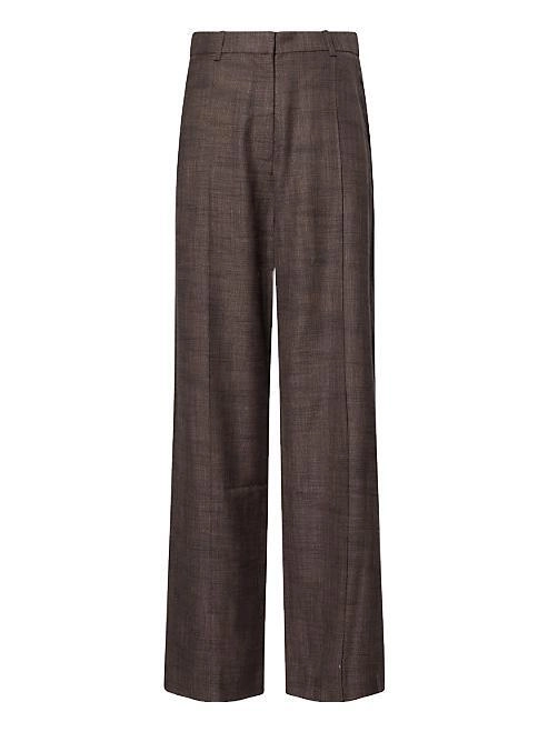 Camilla And Marc Verna Straight-leg Wool-blend Trousers - Choc Texture