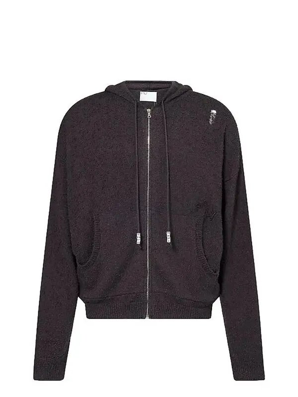 PALY HOLLYWOOD Casentino Knitted Cotton Hoody - Black