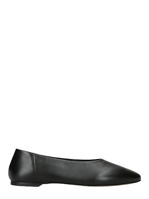 TOTEME Leather Ballet Flats - Black