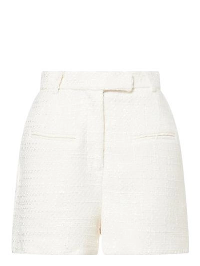 Oddmuse High-waist Tailored Bouclé Shorts - White