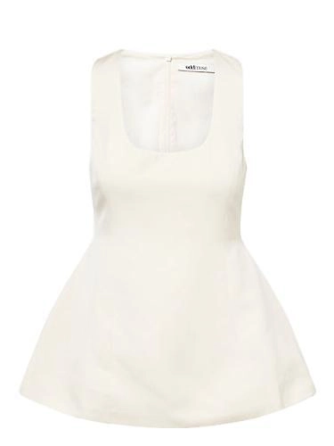 Oddmuse Volume Sleeveless Woven Top - Cream