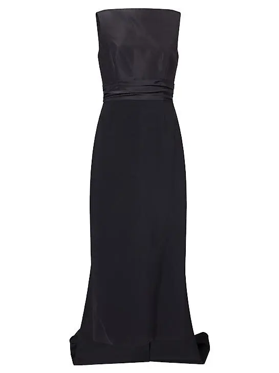Carolina Herrera Column Bow-embellished Maxi Dress - Black