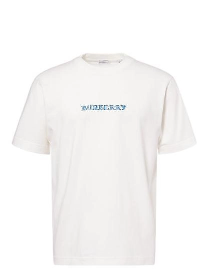 Burberry Heritage Logo Cotton-jersey T-shirt - Chalk