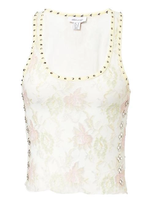 JADED LONDON Fioretta Studded Lace Tank Top - Multi