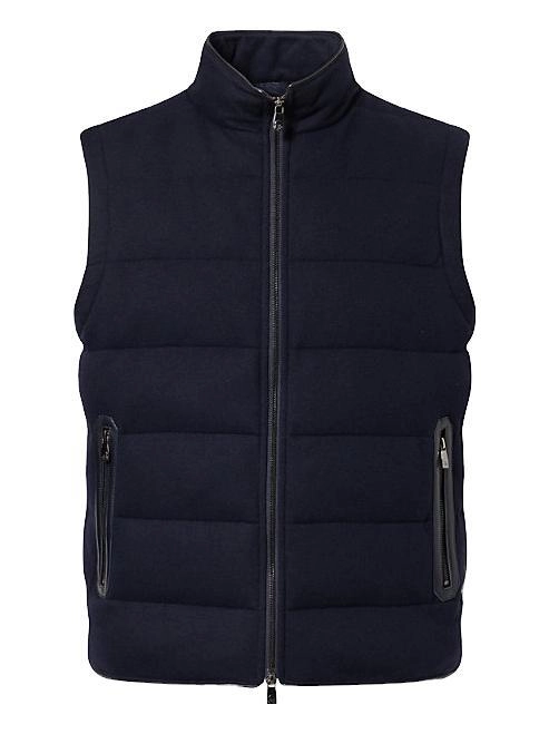 Corneliani Padded Cashmere Gilet - Navy