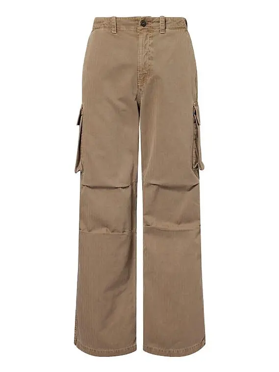 Our Legacy Mount Cargo Wide-leg Denim Trousers - Uniform Olive