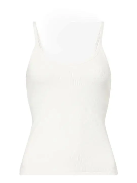 Dissh Georgina Scoop-neck Cotton-blend Tank Top - White
