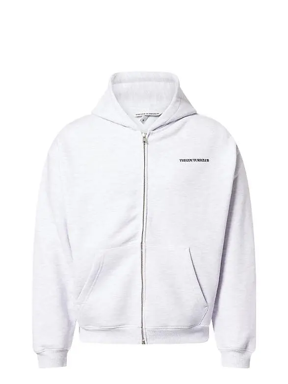 THE COUTURE CLUB Micro Copyright Logo-print Cotton Hoody - Greymarl