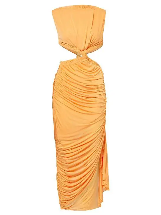Christopher Esber Theia Ruched Maxi Dress - Nectar