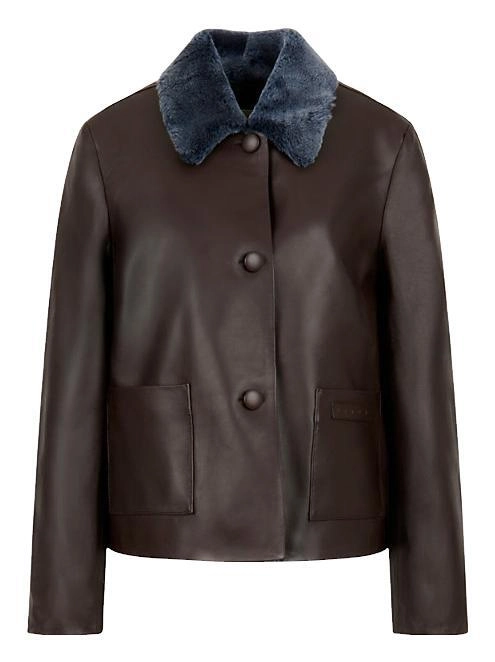 Marni Fur-collar Leather Jacket - 00m75