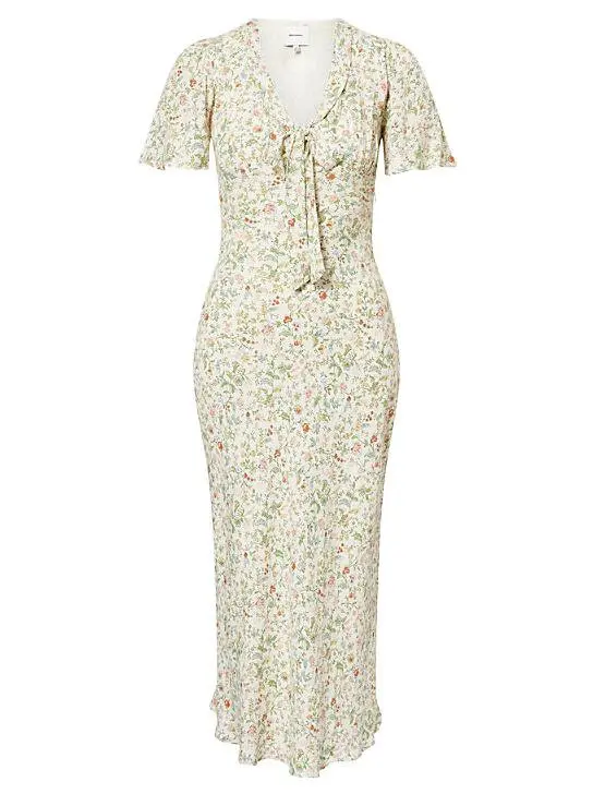 REFORMATION Floral Woven Midi Dress - Gardener