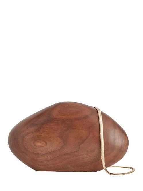 AMANU Tokai Wood Clutch Bag - Brown