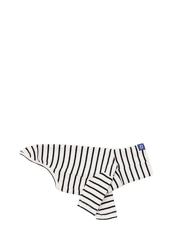 LITTLE BEAST World's Your Oyster Striped Stretch-cotton Dog Sweatshirt - One-color